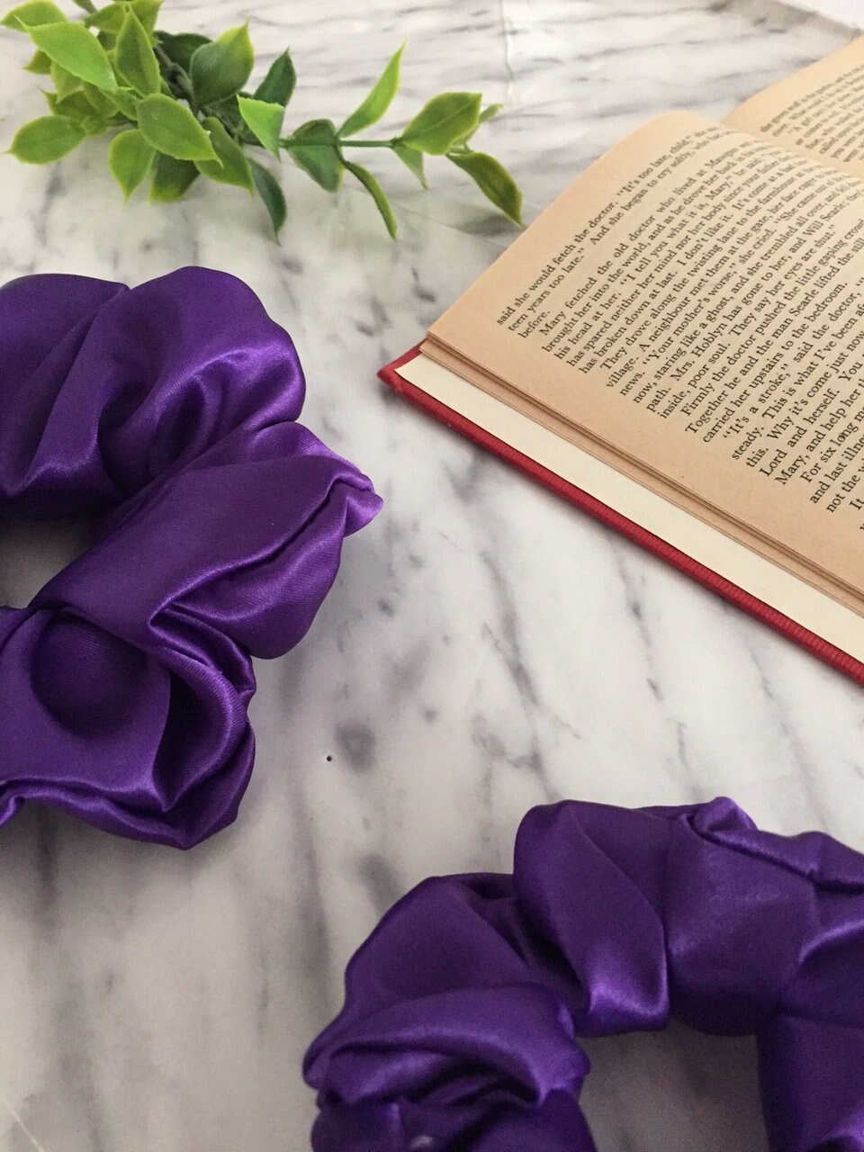 Ada Scrunchie Dark Purple Silky Satin Scrunchie XXL and - Etsy