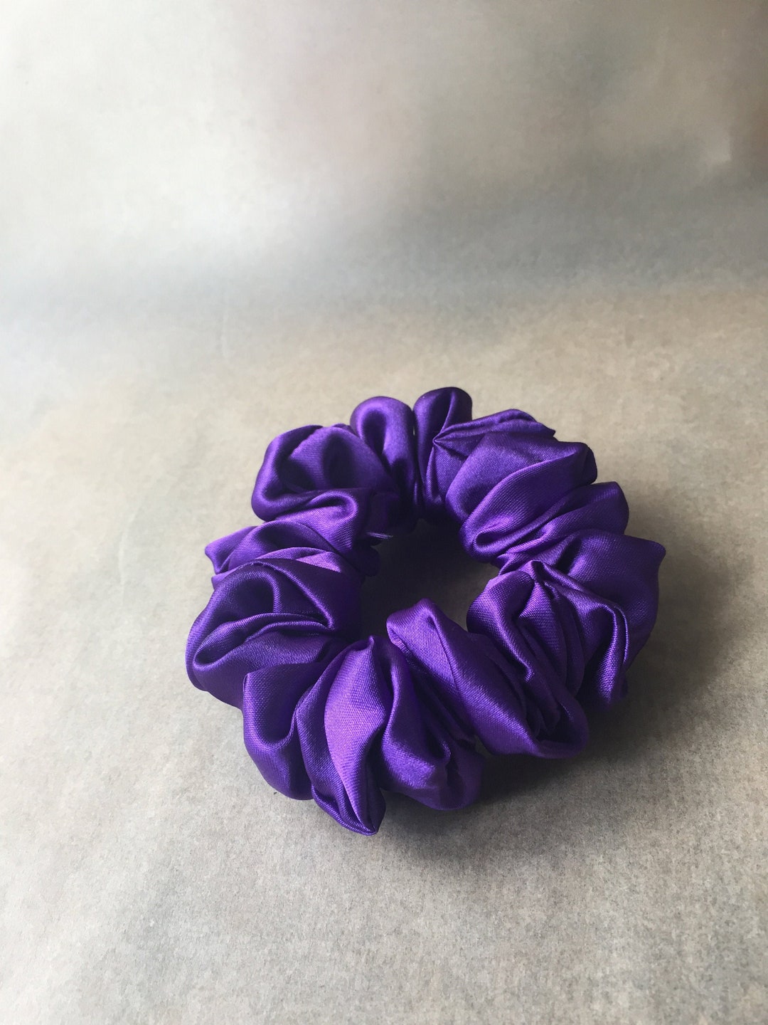 Ada Scrunchie Dark Purple Silky Satin Scrunchie XXL and - Etsy