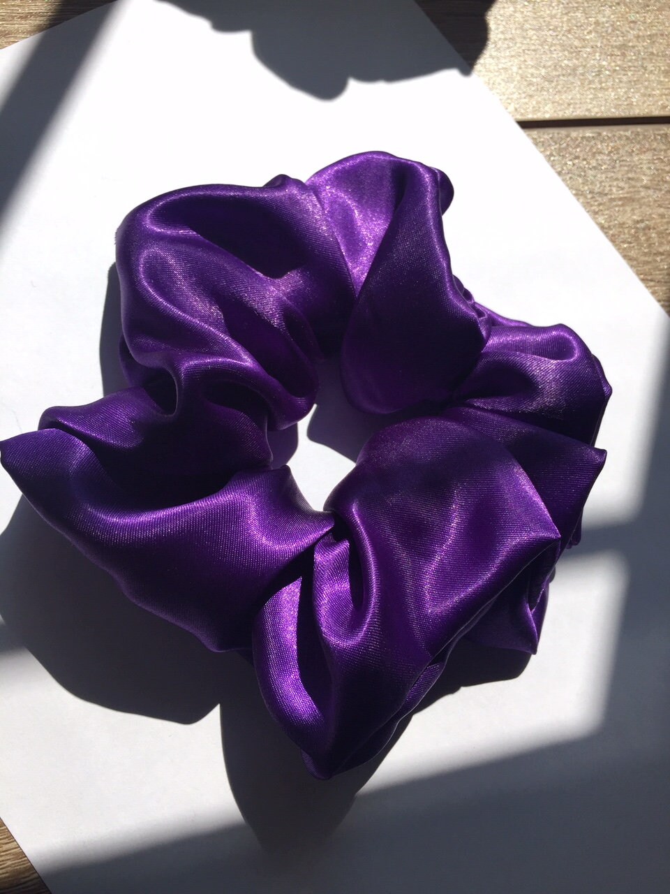 Ada Scrunchie Dark Purple Silky Satin Scrunchie XXL and - Etsy