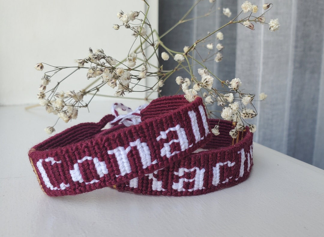 Personalized Name Friendship Bracelet - Woven Name Bracelet - Macrame ...