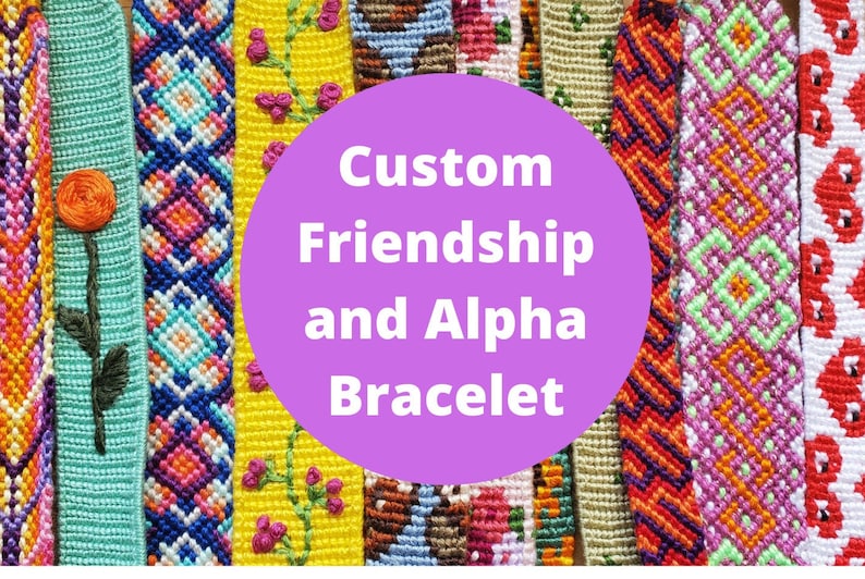 Custom Alpha Friendship Bracelet, Create Your Own Bracelet - Etsy