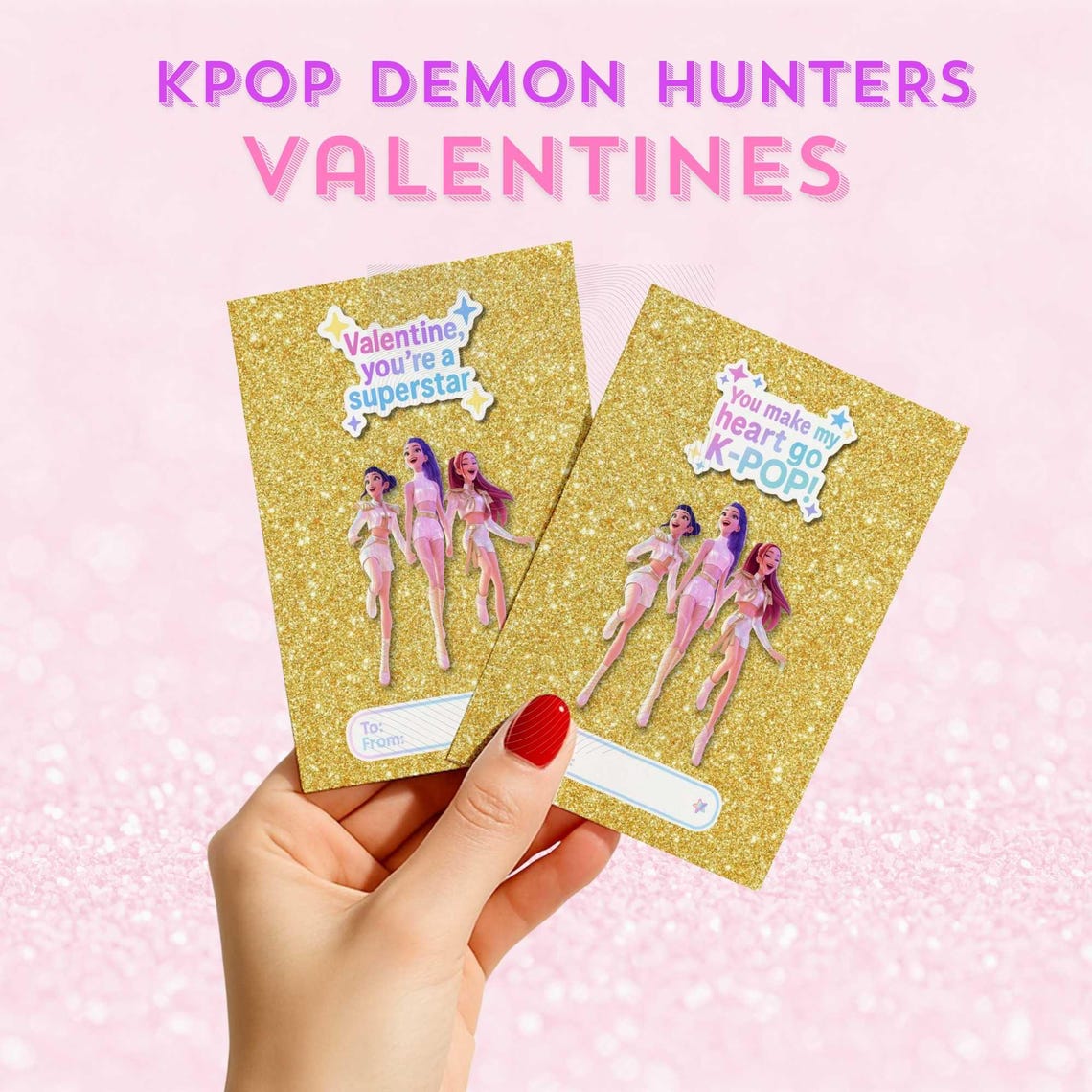 K-pop Demon Hunter Valentines for Kids – Printable Classroom Valentines ...