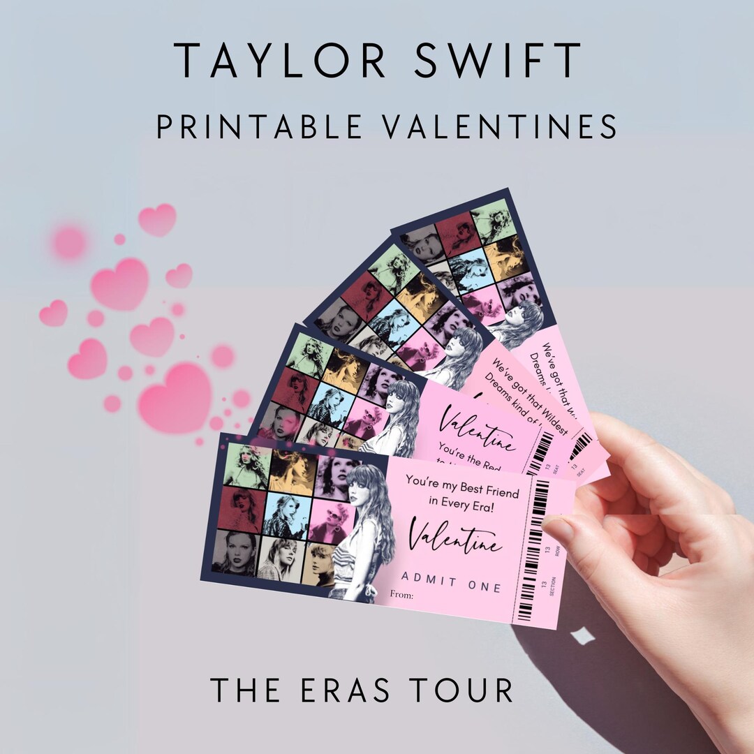 Taylor Swift Valentines, Eras Tour Valentines, Swiftie Valentines ...