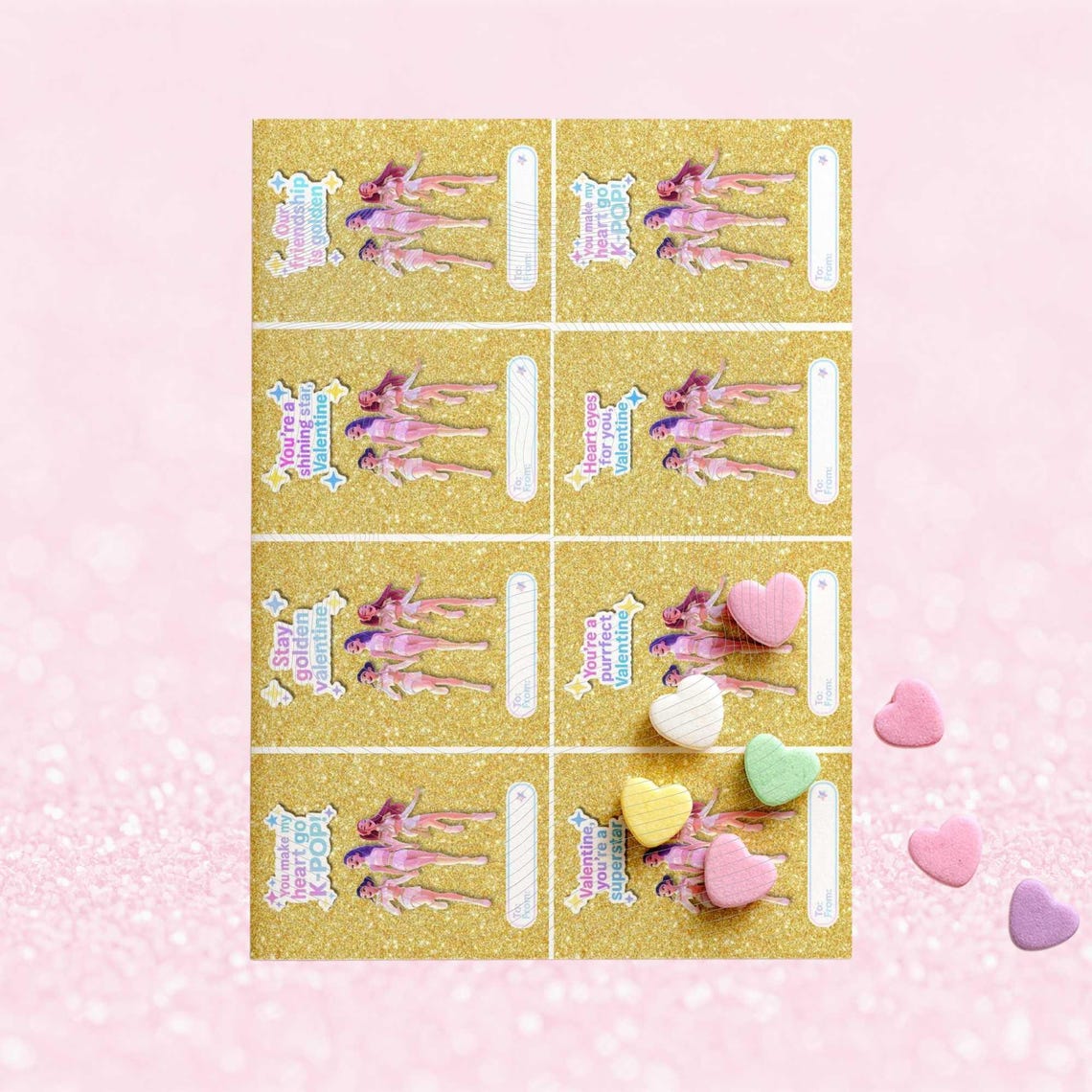 K-pop Demon Hunter Valentines for Kids – Printable Classroom Valentines ...