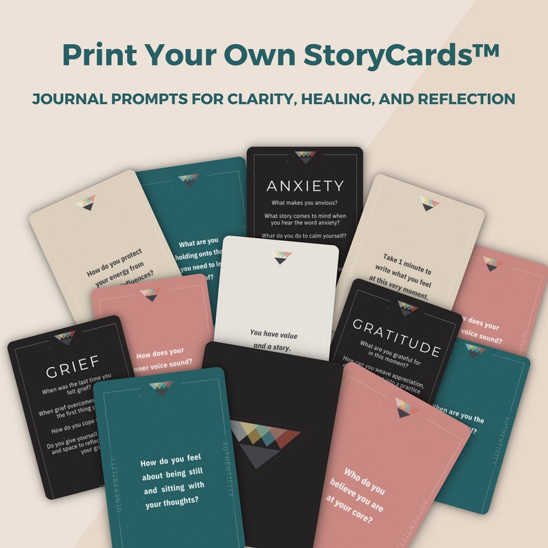 Printable Journal Prompts INSTANT DOWNLOAD Positive Affirmation Cards ...