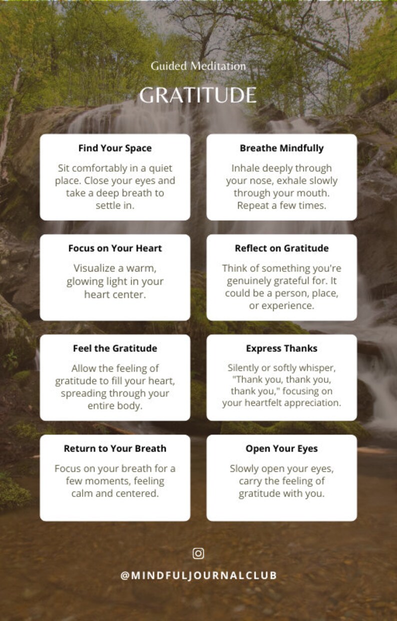 Printable Gratitude Journal | Guided Meditation, Affirmations ...