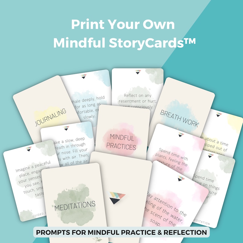 Printable Self-care Card Deck, Affirmations, Inspiration | Mindful ...
