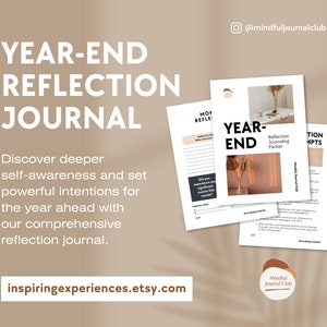 70 Pages End of Year Self-reflection Printable Journal Vision Board ...