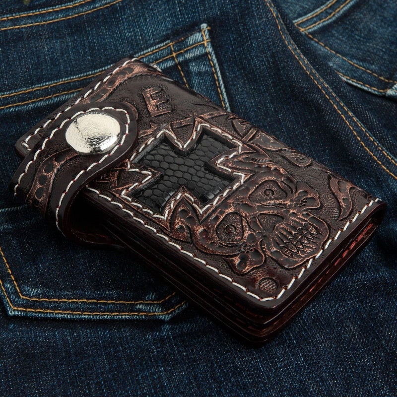 Biker Wallet - Etsy