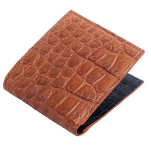 Light Brown Stomach Alligator Leather Wallet Men's Real - Etsy