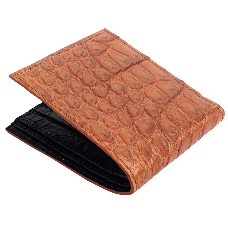 Light Brown Stomach Alligator Leather Wallet Men's Real - Etsy