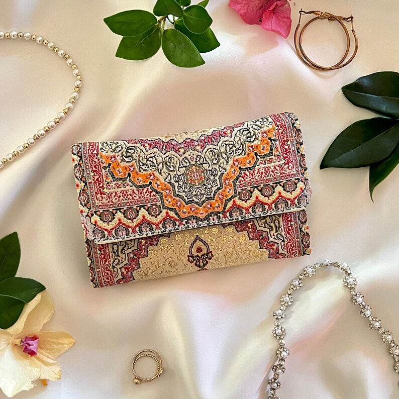 Small Wallet for Women Boho Wallet Made With Carpet Patterns - Etsy