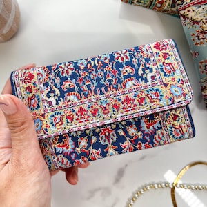 Small Wallet for Women, Boho Wallet Made With Carpet Patterns, Womens ...