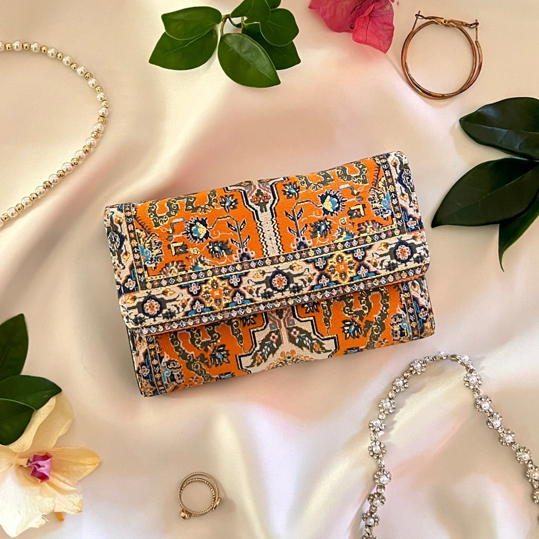 Small Wallet for Women, Boho Wallet Made With Carpet Patterns, Womens ...