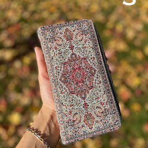 Zip Around Wallet, Boho Wallet Made With Carpet Patterns, Women's ...