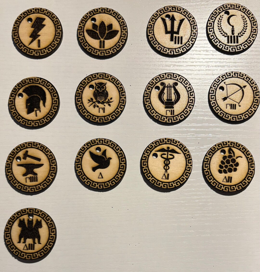 Laser Cut Percy Jackson Cabin Number Keychains - Etsy