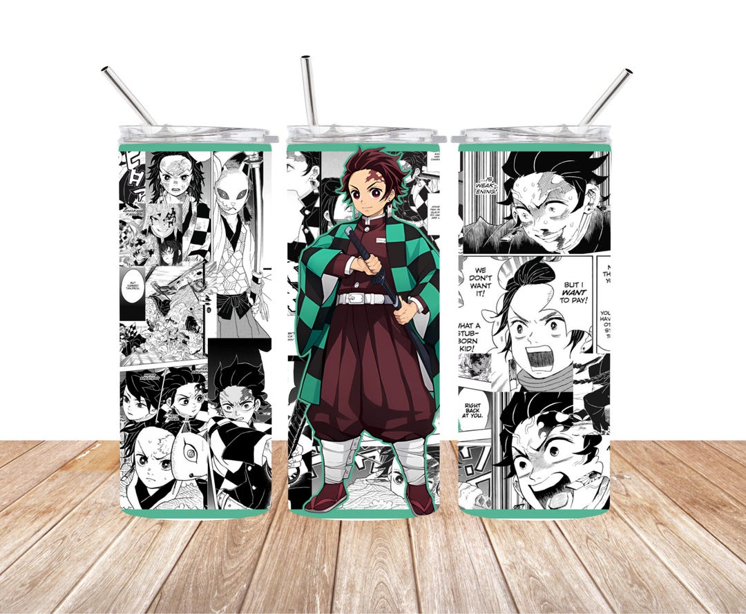 Demon Slayer Tanjiro Kamado Manga Panel 15 Oz Tumbler - Etsy