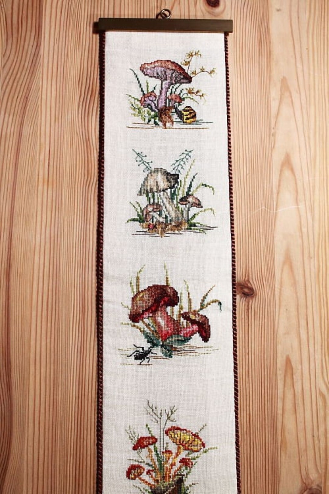 Bell Pull With Brass Fitting Mushrooms - Etsy