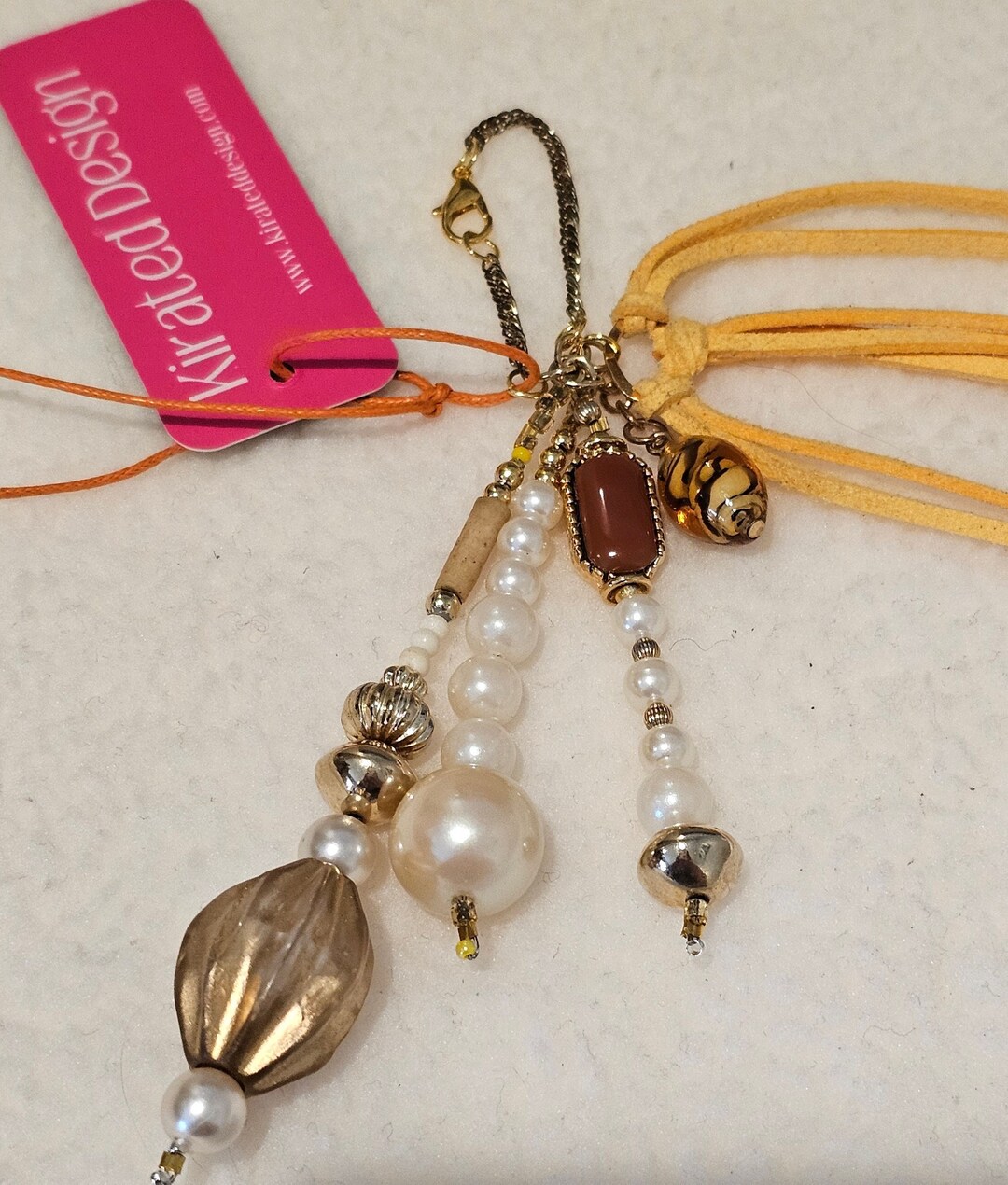 The Cape of Good Pearls Upcycled Statement Bag Charm for Inspiration ...