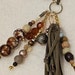 Upcycled Stone Bag Charm, Tassel Keychain, Purse Accessory - Etsy