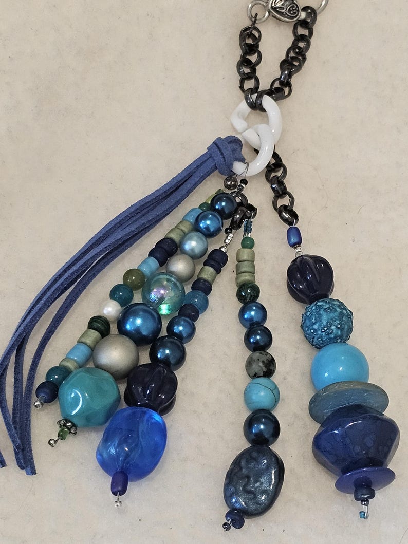 Fathoms Below the Sea, Atlantica Statement Bag Charm. Deep Dark Blue ...