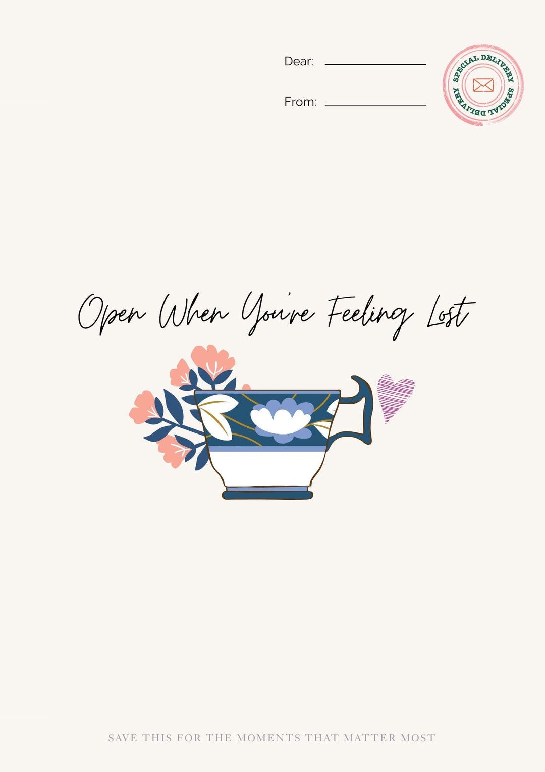 Open When You’re Feeling Lost - Set of 3 Printable Reassuring Letter ...