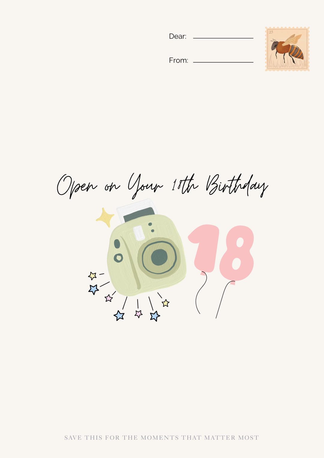 Write Now, Open Later – 18th Birthday Keepsake Letters Printable - Etsy