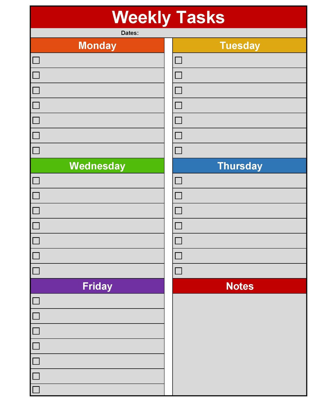Printable Weekly Prioritized To-do List - Etsy
