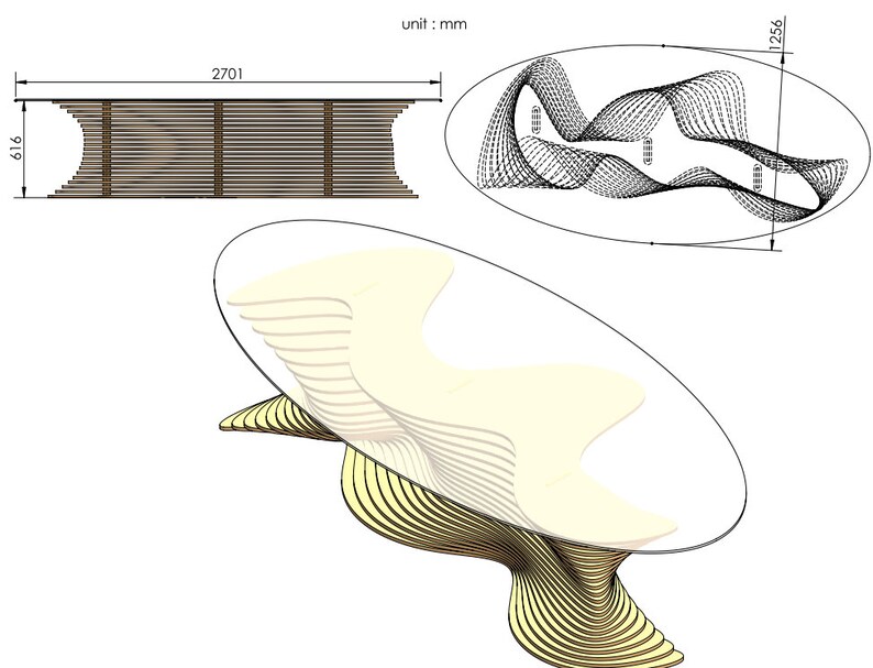 Curved Parametric Table - Etsy