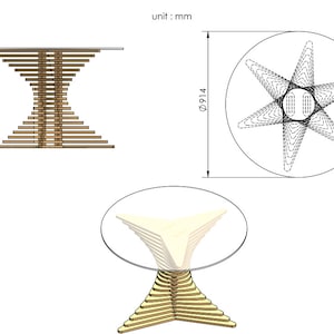 Parametric Living Room Star Table - Etsy