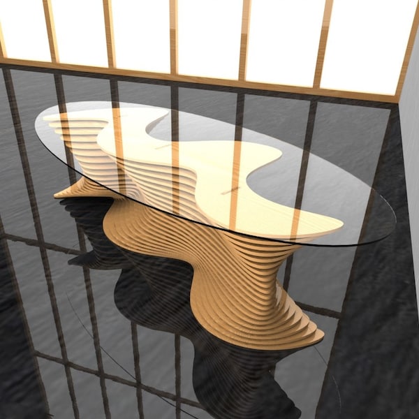 Curved Couch Table - Etsy