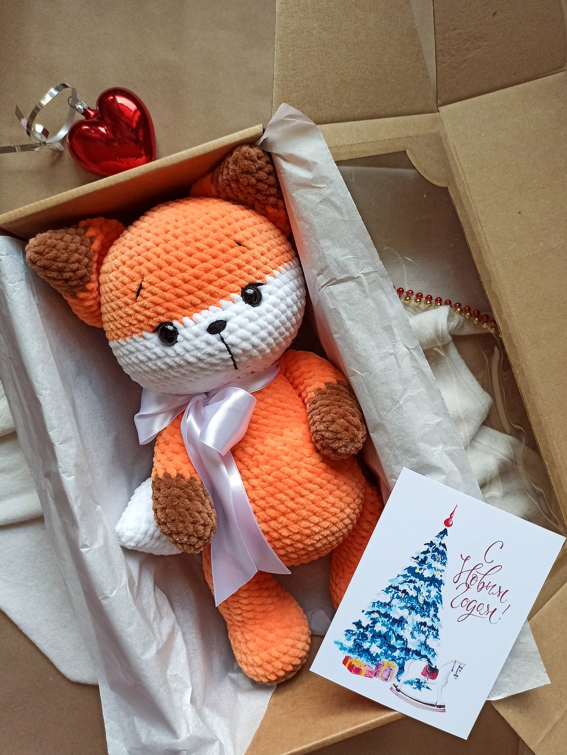 Plush Fox Stuffed Animal Handmade Plushie Cute Fox Toy. Baby Girl Gift ...