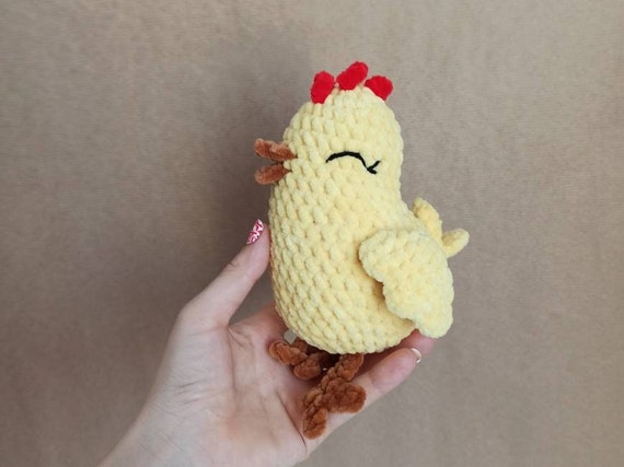 Toys & Games Stuffed Animals & Plushies Plush farm chicken amigurumi ...