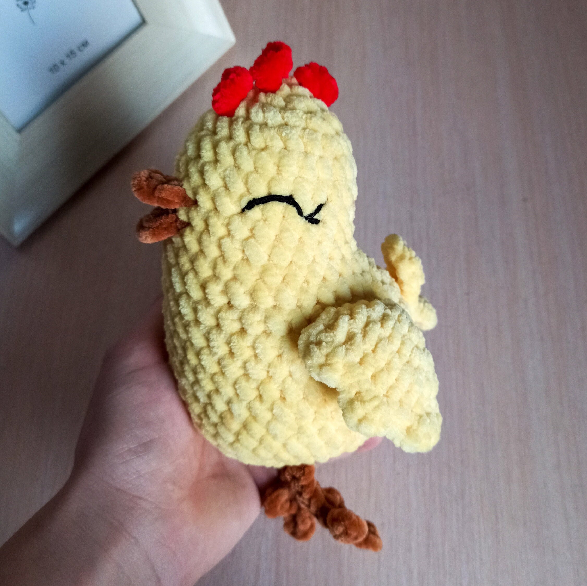 Toys & Games Stuffed Animals & Plushies Plush farm chicken amigurumi ...