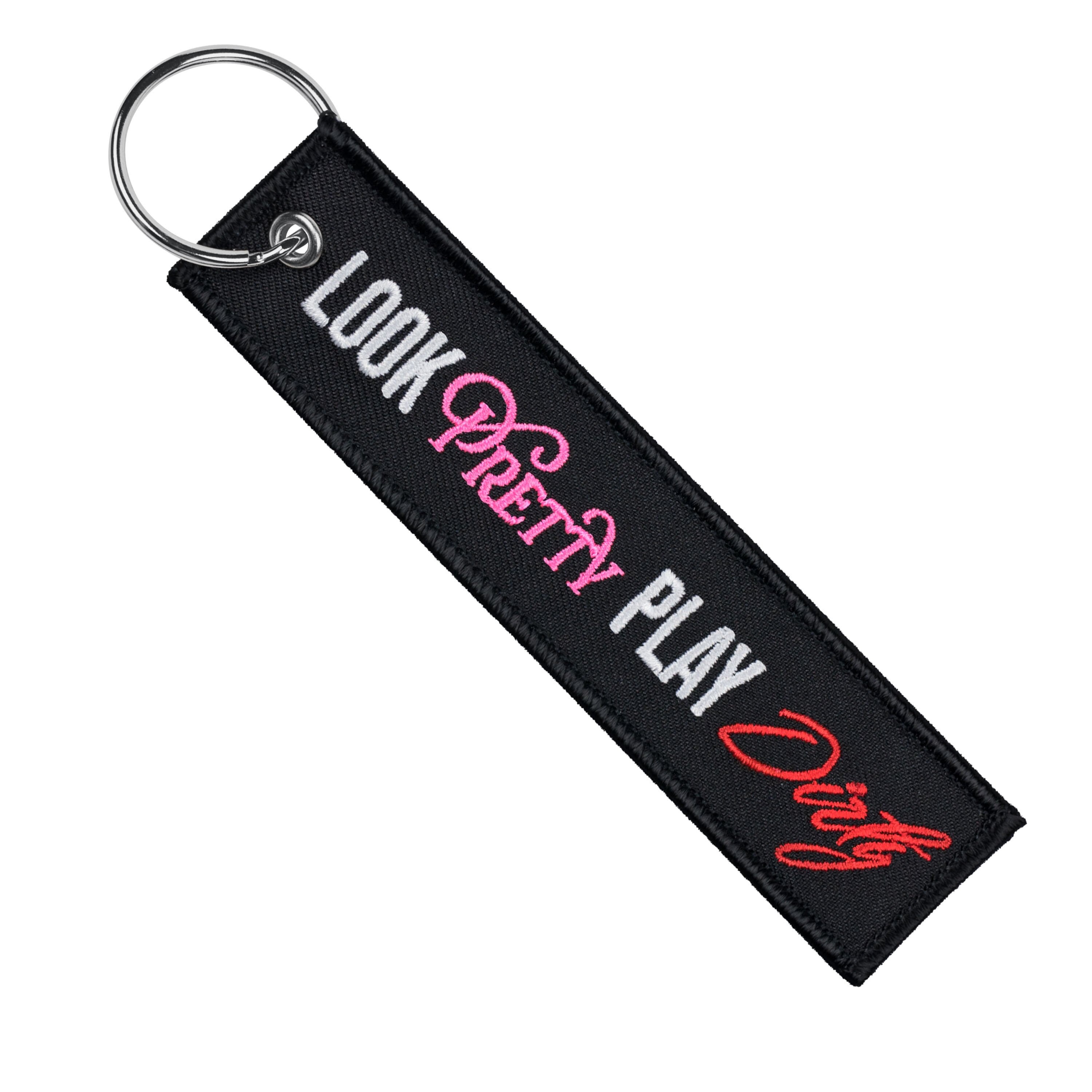 Look Pretty Play Dirty Motorcycle Keychain Key Tag Gift for - Etsy