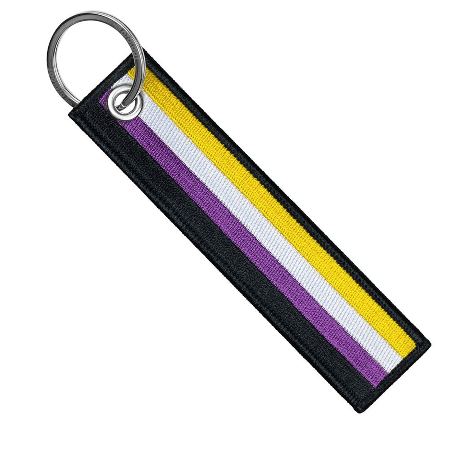 Non Binary Pride Flag Keychain Key Fob Accessory for Keys - Etsy