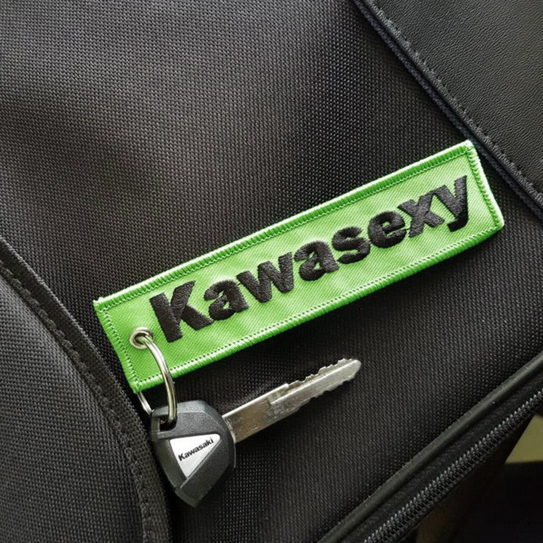Kawasexy Motorcycle Keychain, Key Tag, Motorcycle Gift for Men, Biker ...