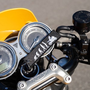 Female Rider Evolution Motorcycle Keychain, Key Tag, Gift for Female ...