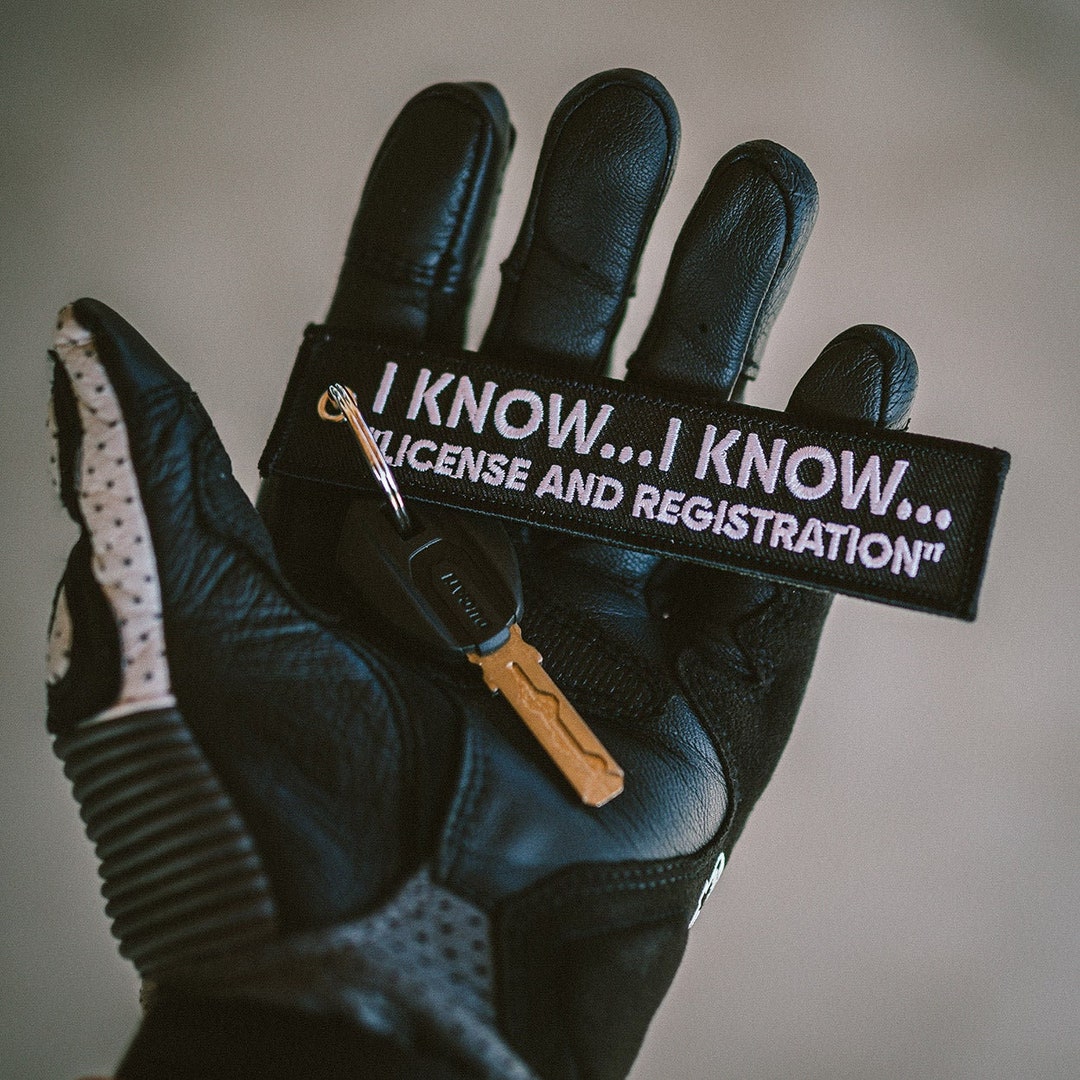 I Know... License and Registration Motorcycle Keychain, Key Tag ...