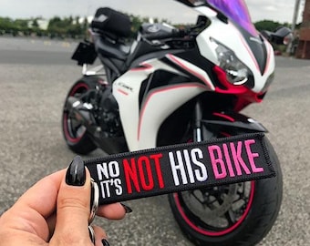 Female Rider Evolution Motorcycle Keychain, Key Tag, Gift for Female ...