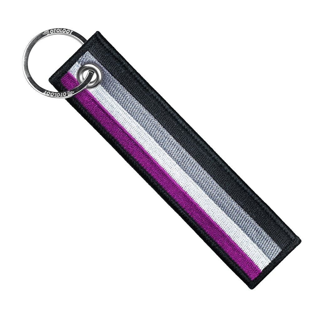 Asexual Pride Flag Keychain Asexuality Key Fob Accessory for - Etsy