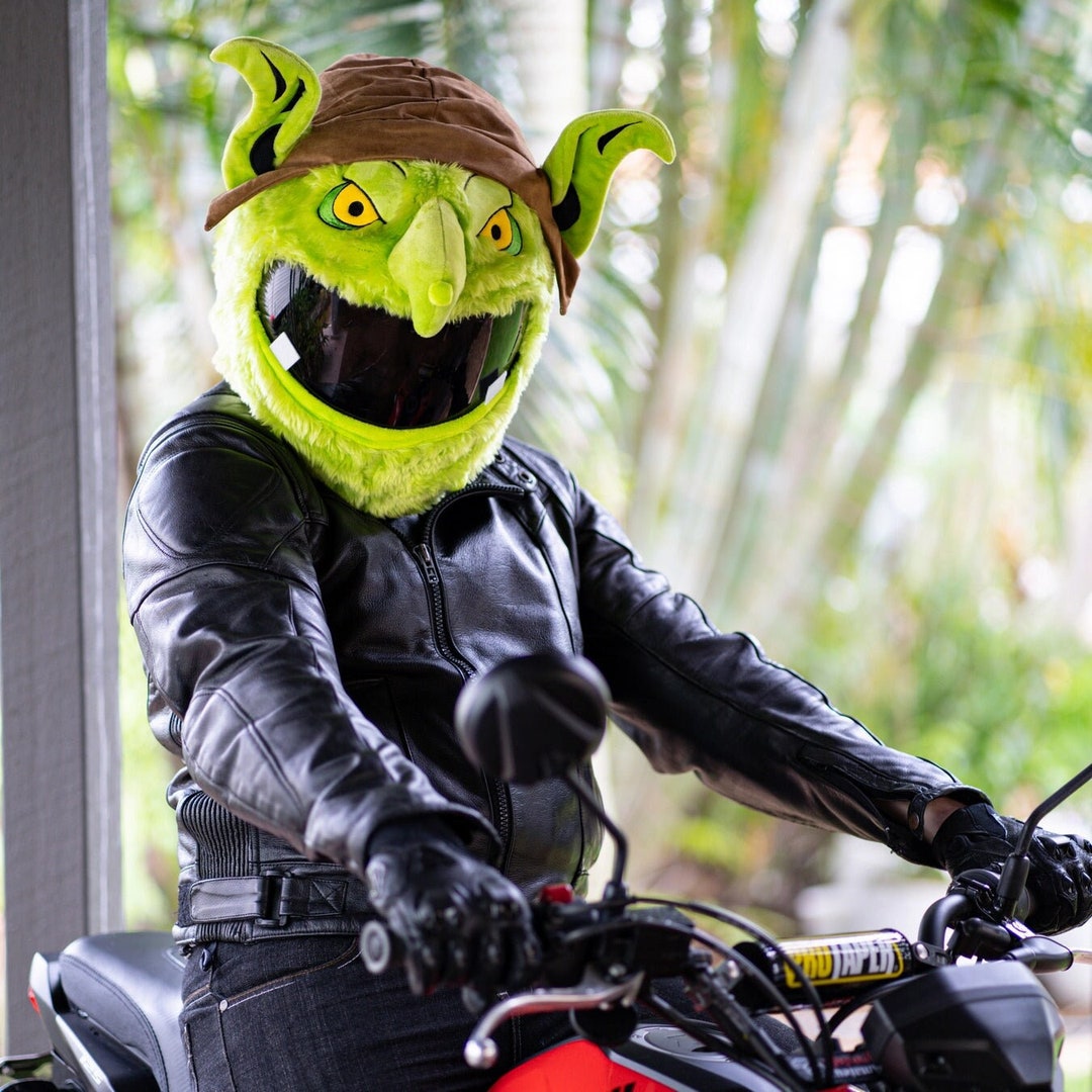 Goblin Motorcycle Helmet Cover, Funny Helmet Cover, Gift for Motorcycle ...
