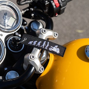 Female Rider Evolution Motorcycle Keychain, Key Tag, Gift for Female ...