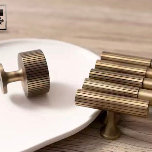 Solid Brass Hexagon Cabinet Knobs - Etsy