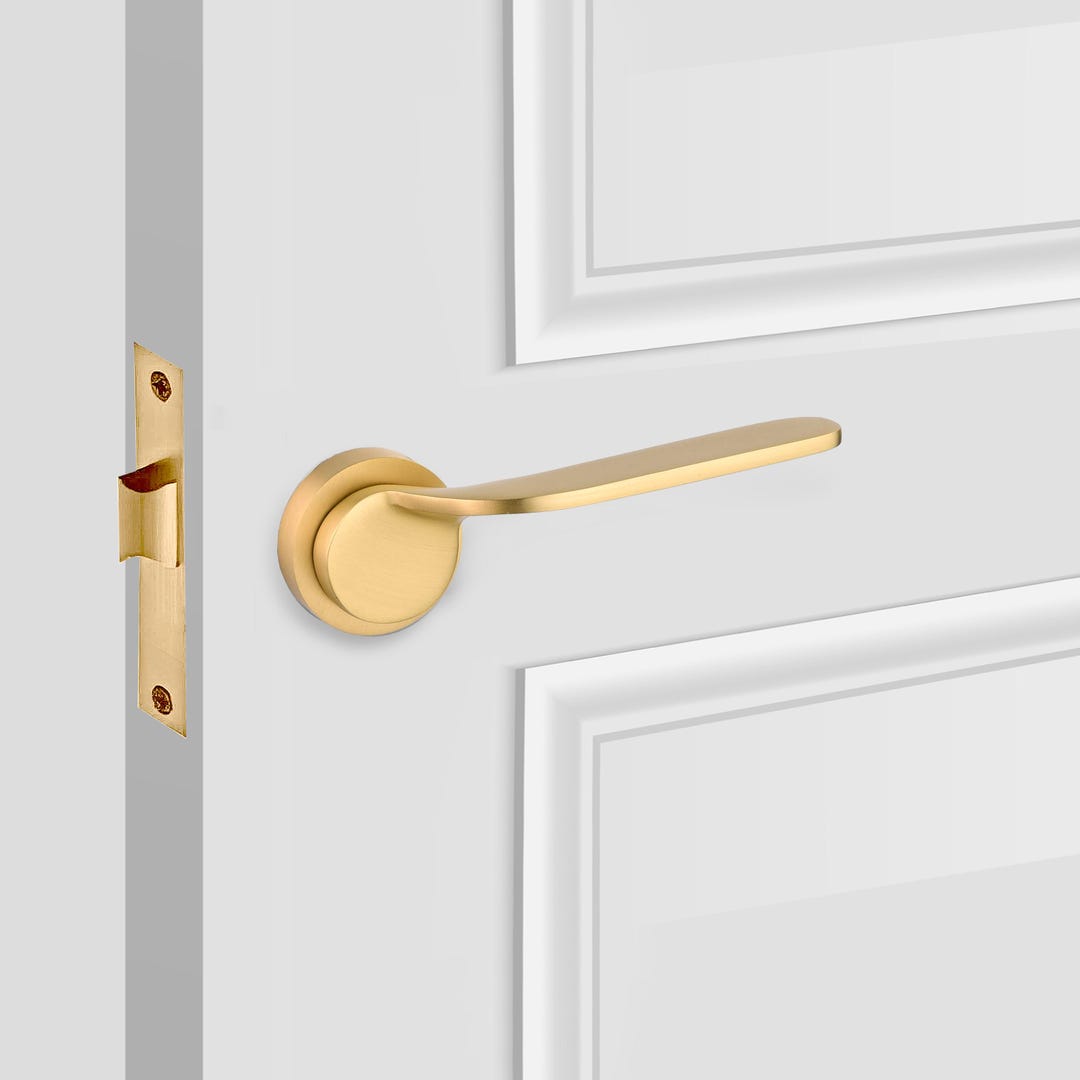 Signature Style Solid Brass Door Lever Handle, Morden Lock Handle ...