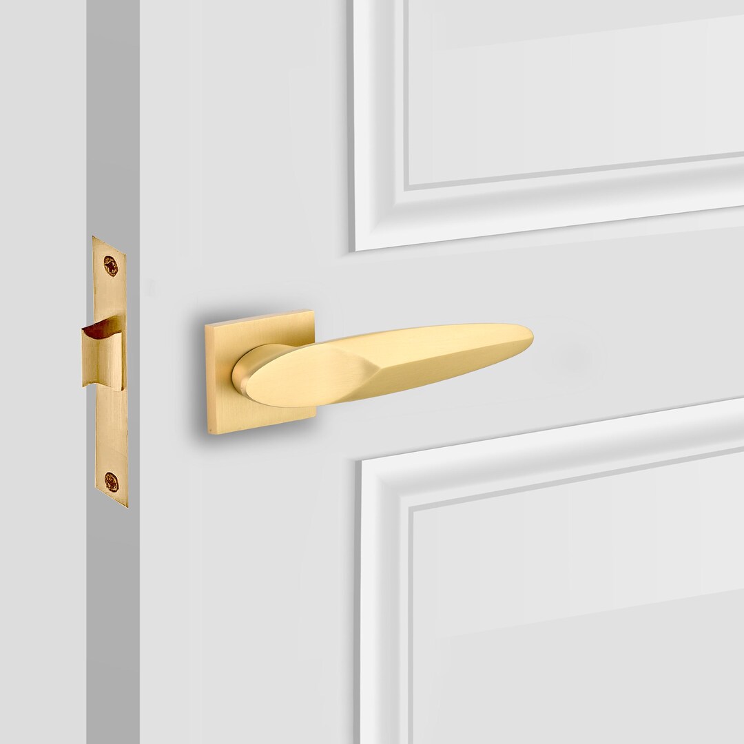 Modern Solid Door Lever Handle in Solid Brass for Home Decor, Luxury ...