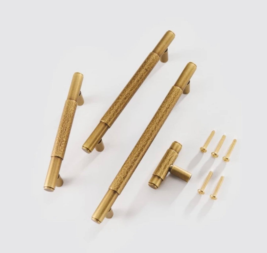 Premium Hammered Bronze Cabinet Pulls and Solid Brass Hardware Elegant ...
