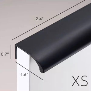 Modern Matte Black Kitchen Hardware: Drawer Handles, Edge Pulls, Finger ...