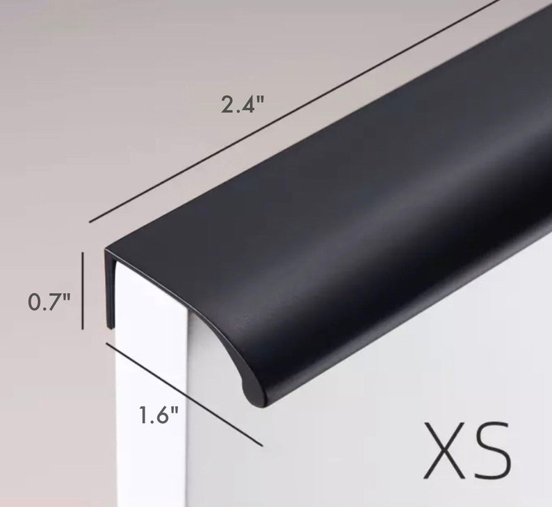 Modern Matte Black Kitchen Hardware: Drawer Handles Edge - Etsy