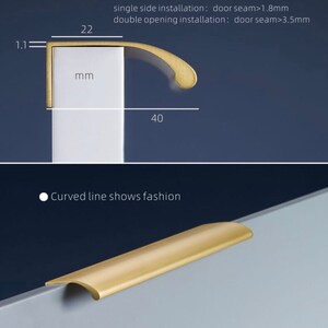 Modern Matte Black Kitchen Hardware: Drawer Handles, Edge Pulls, Finger ...